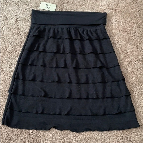 Max Studio | Skirts | Max Studio Layered Ruffle Black Skirt Large ...